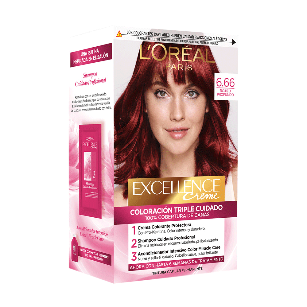 Tintura Tono 6.66 Rojizo Profundo | Excellence Crème | L´Oréal Paris